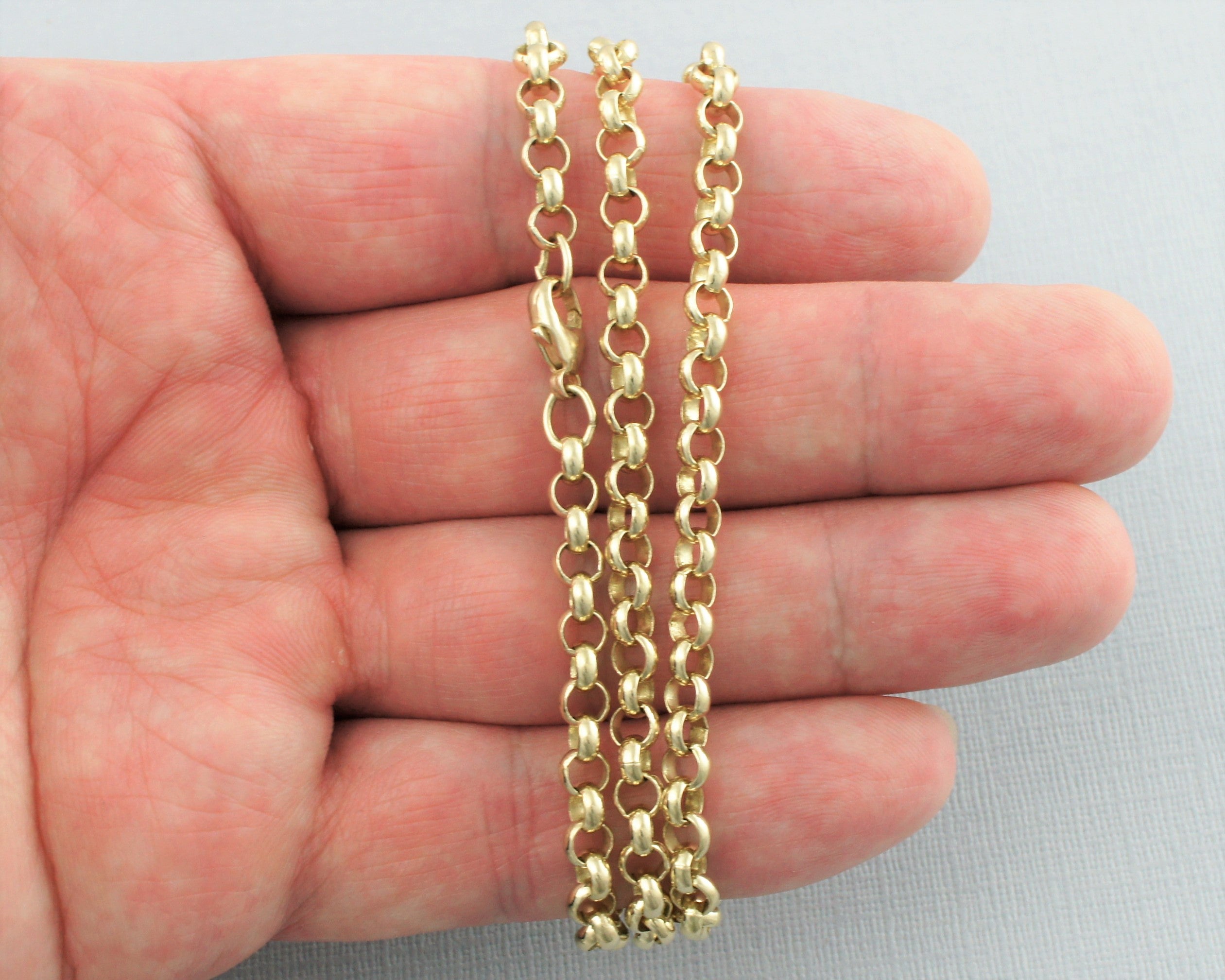 9ct Solid Gold Chain For Men 375 Solid Gold Belcher Chain Necklace - 4 ...