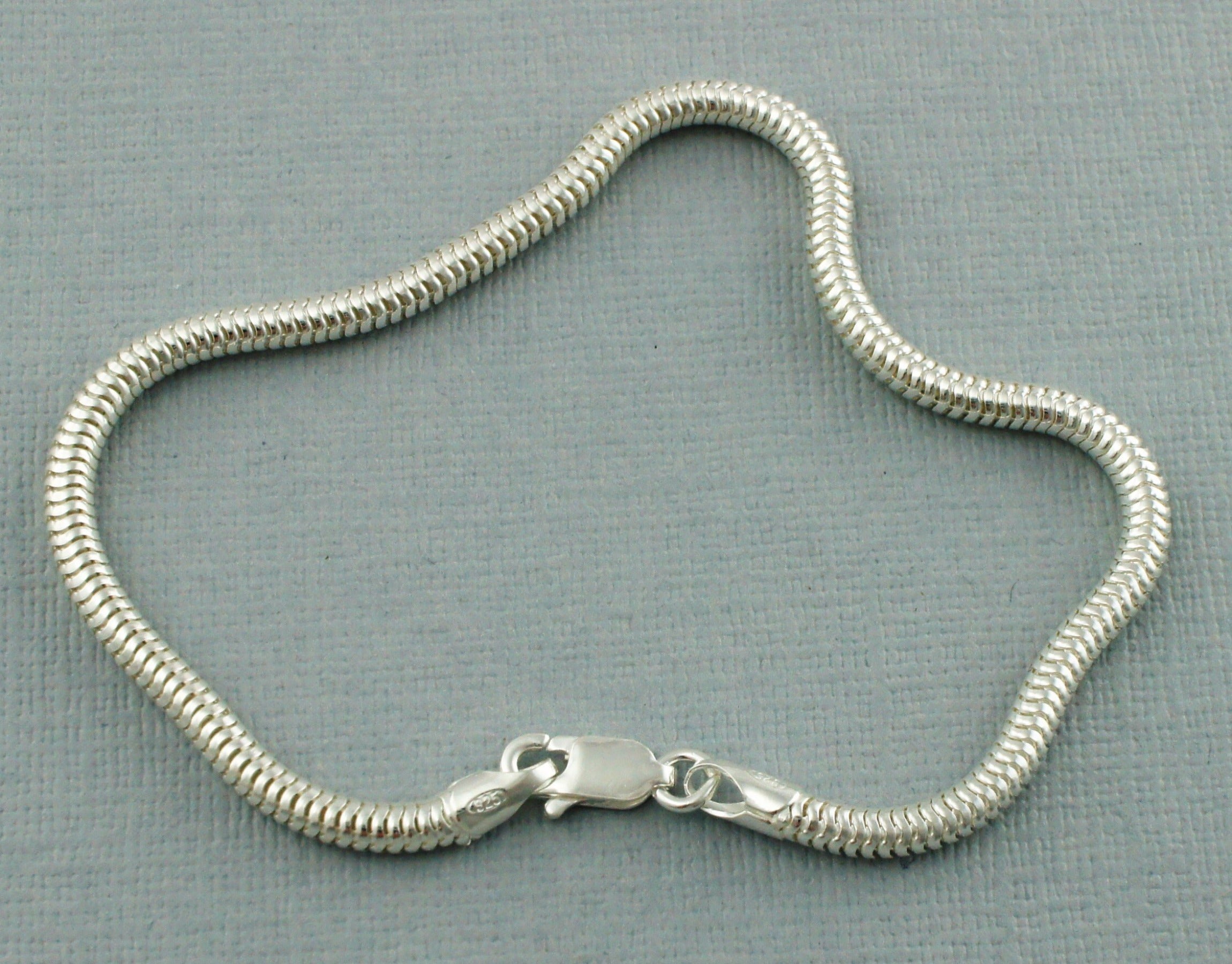925 Sterling Silver Snake Chain Bracelet 7.5" | Fox Jewellery